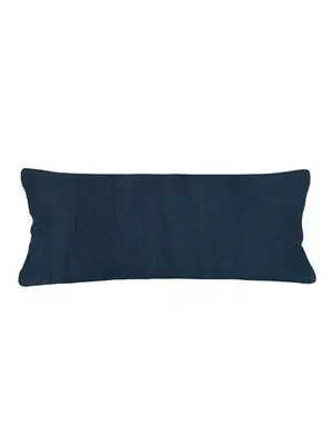 Anaya So Soft Linen Body Pillow With Down Alternative Insert Navy Blue