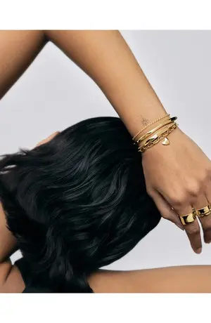 Monica Vinader Heart Charm Chain Bracelet - Gold