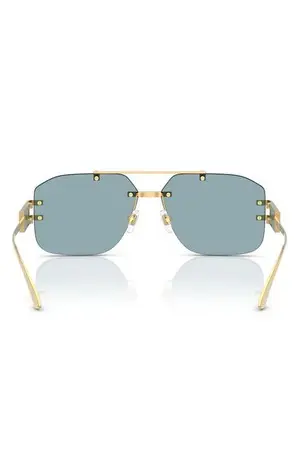 Versace 60mm Rectangular Sunglasses - Gold