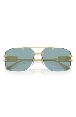 Versace 60mm Rectangular Sunglasses - Gold