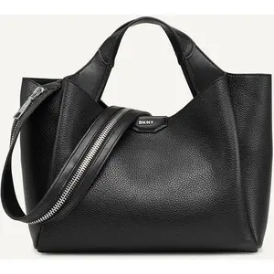 Dkny Willa Satchel Bag - Black/silver
