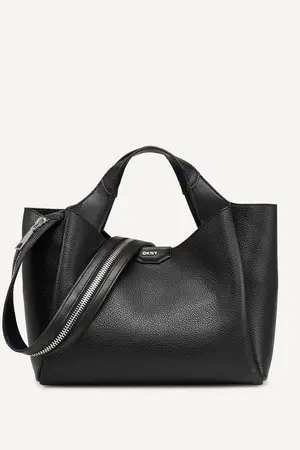 Dkny Willa Satchel Bag - Black/silver