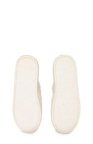 MEMOI Plaid Reindeer Faux Fur Memory Foam Slipper