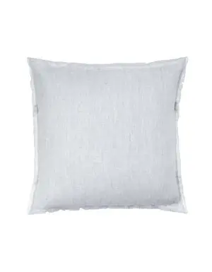 Anaya Fringe Soft Linen Pillow With Down Alternative Insert - Light Grey