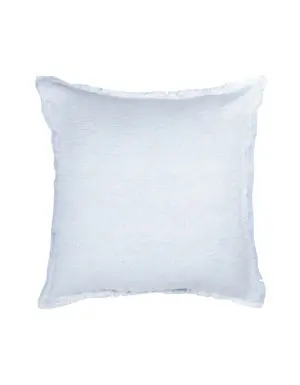 Anaya Fringe Soft Linen Pillow With Down Alternative Insert - Sky Blue