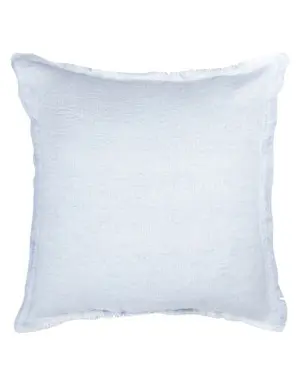 Anaya Fringe Soft Linen Pillow With Down Insert - Sky Blue