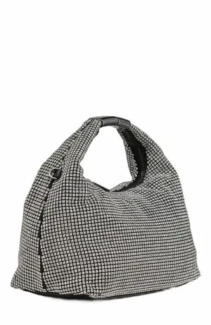 Dkny Top-zip Hobo Bag With Studded Detail - Clear