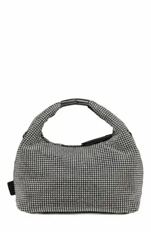 Dkny Top-zip Hobo Bag With Studded Detail - Clear