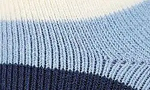 MEMOI Assorted 2-pack Faux Fur Trim Crew Socks - Blue