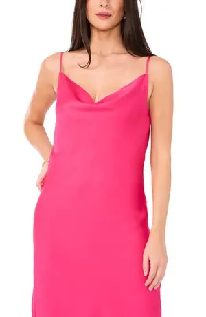 Vince Camuto Cowl Neck Satin Slipdress