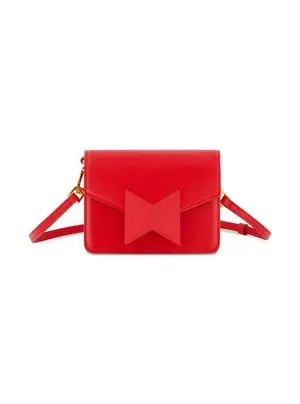 Mac Duggal Mini Crossbody Bag With Gold Hardware - Cherry
