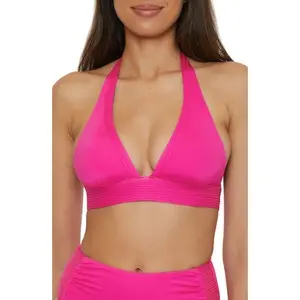 Trina Turk Monaco Halter Swim Top - Pink Parade