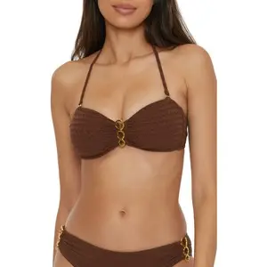 Trina Turk Glimmer Bandeau Bikini Top - Totem