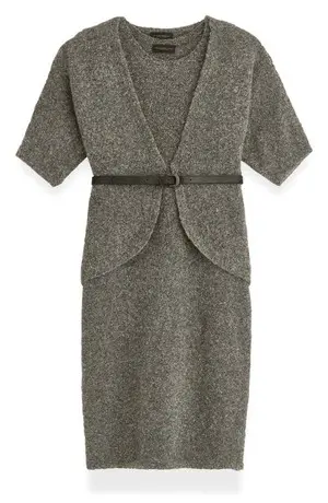Donna Karan New York Bouclé Cardigan & Sheath Dress Set