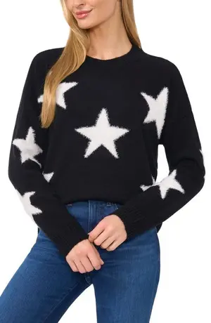 CECE DUPRAZ Eyelash Star Sweater - Rich Black