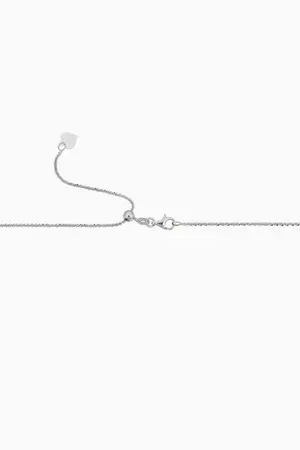 ORADINA 14k Gold Shimmer Adjustable Chain - White Gold