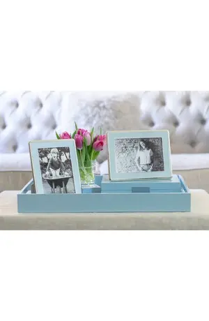 ADDISON ROSS LONDON Powder Enamel & Silvertone Plate Picture Frame