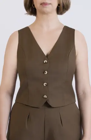 AAM THE LABEL Wool Vest Cocoa