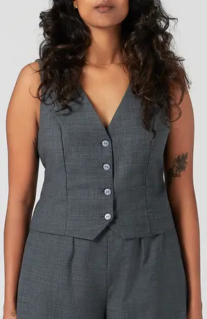 AAM THE LABEL Wool Vest Grey