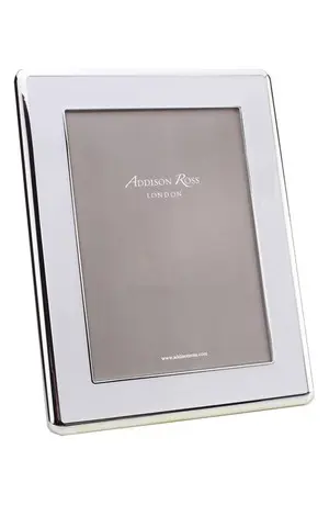 ADDISON ROSS LONDON Silver Plate & Enamel 8 X 10-inch Picture Frame - White