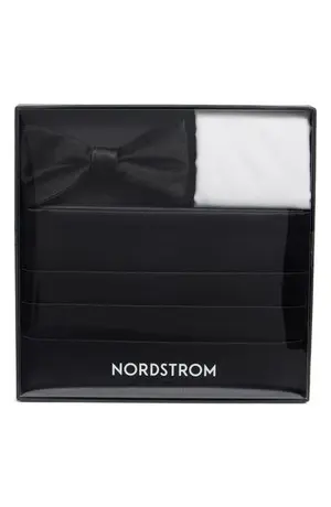Nordstrom Formal Silk Cummerbund & Pre-tied Bow Tie Set