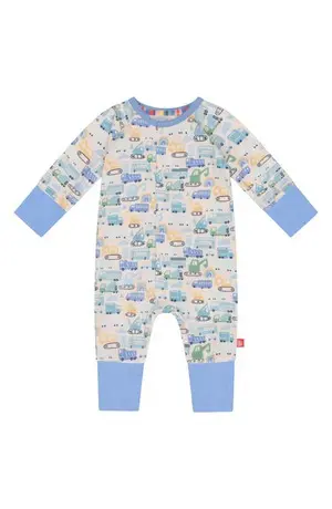 MAGNETIC ME Truck Convertible Romper - White