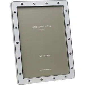 ADDISON ROSS LONDON Locket Silver Plated 5 X 7-inch Picture Frame - White