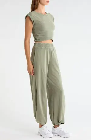 Free People Hot Shot Crossover T-shirt & Joggers Set - Terrain