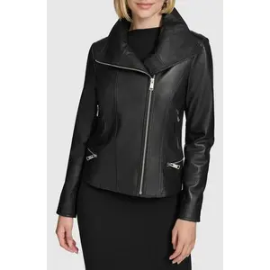 Andrew Marc Beckett Leather Moto Jacket