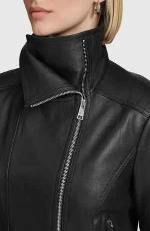 Andrew Marc Beckett Leather Moto Jacket