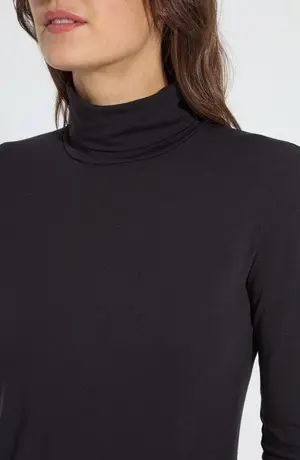 Lyssé Essentials Long Sleeve Turtleneck Top - Black