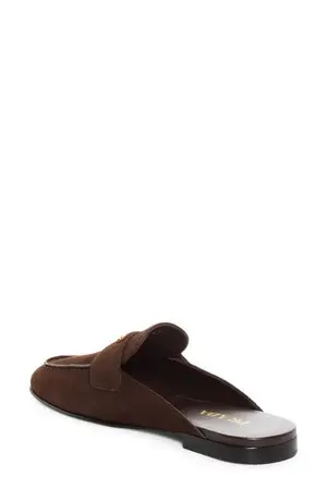 Prada Logo Loafer Mule - Moro