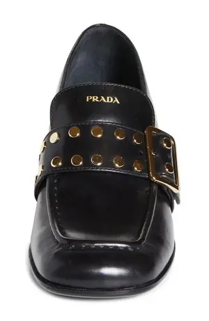 Prada Studded Loafer Pump