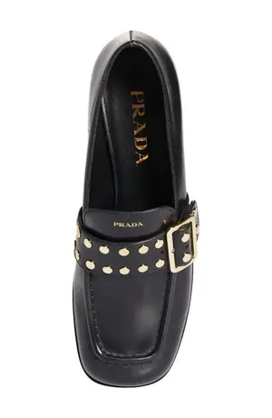Prada Studded Loafer Pump