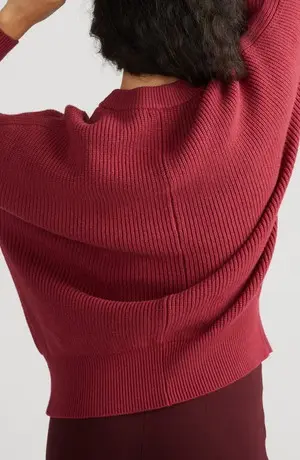 Universal Standard Marguerite Rib Dolman Sleeve Sweater - Savvy Red