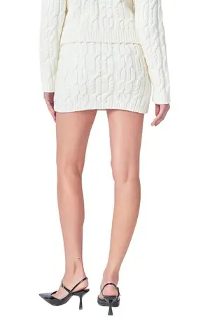 Endless Rose Cable Knit Mini Skirt
