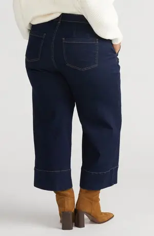Universal Standard Carol High Waist Crop Jeans - Dark Indigo