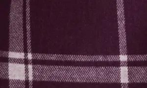 Universal Standard Long Sleeve Check Flannel Shirtdress - Oversized Burgundy Check