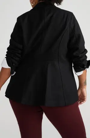 Universal Standard Kidjo Wool Blend Jacket - Black
