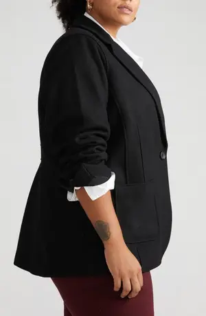 Universal Standard Kidjo Wool Blend Jacket - Black