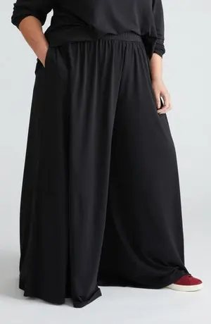 Universal Standard Ezra Wide Leg Lounge Pants - Black