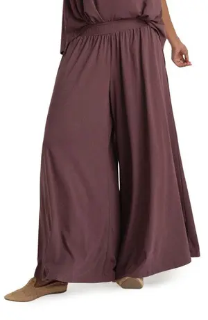 Universal Standard Ezra Wide Leg Lounge Pants - Cassis