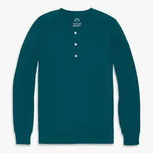 PRIMARY Fit Organic Long Sleeve Henley Pj Top - Forest