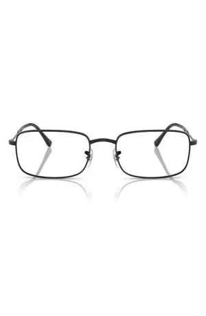 Ray-ban 54mm Irregular Optical Glasses - Black
