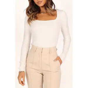 PETAL & PUP Shani Rib Top - White