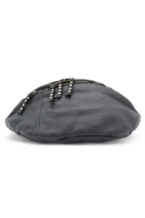 BOLSA NOVA Bella Large Sling Bag In Washed Italian Leather - Black