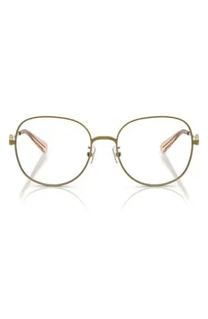 Tory Burch 55mm Round Frame Optical Glasses - Gold Amber
