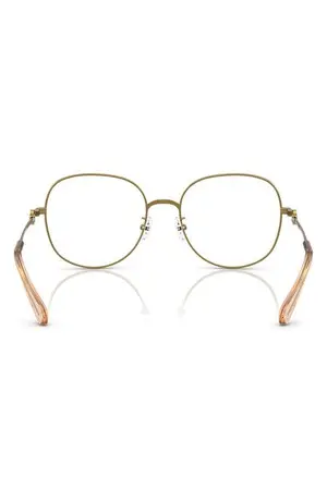 Tory Burch 55mm Round Frame Optical Glasses - Gold Amber