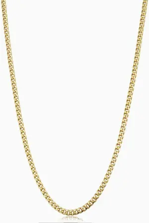 ORADINA 14k Gold Cuban Chain Necklace - 14k Yellow Gold