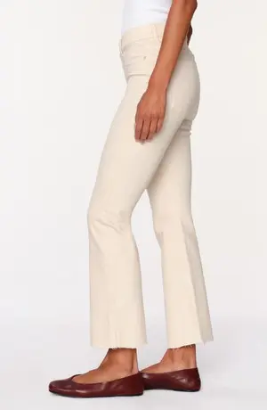 DL1961 Bridget Boot High-rise Crop Jeans - Flax Performance